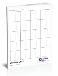 Standing Lines - Trace - KLearningKids.com